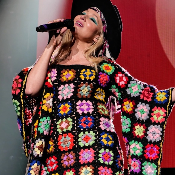 souvenir | Dresses | Souvenir Clubbing Italy Crochet Granny Square Knit ...